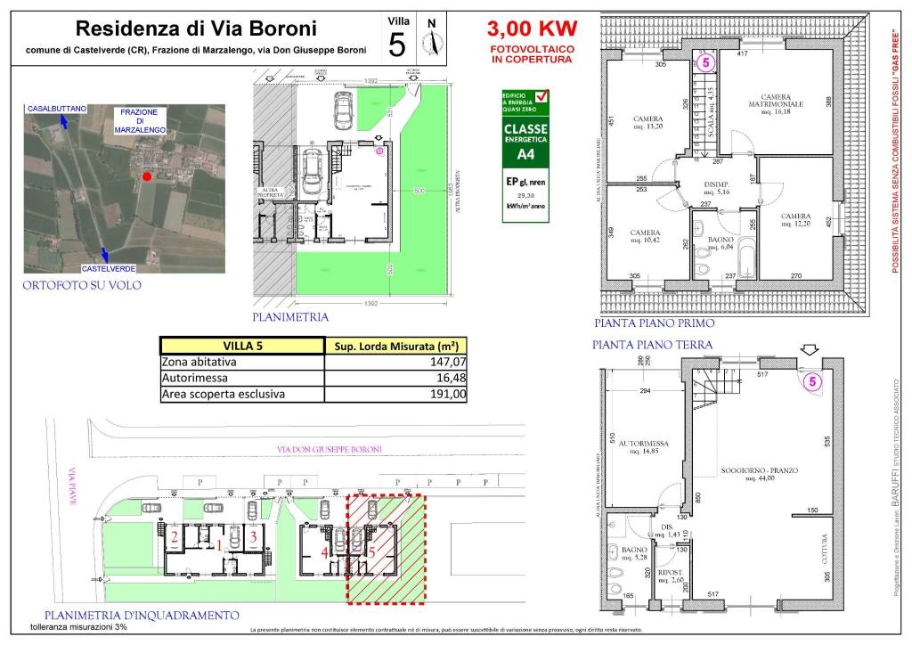 Villa Bifamiliare in vendita a Castelverde via Piave, 55D